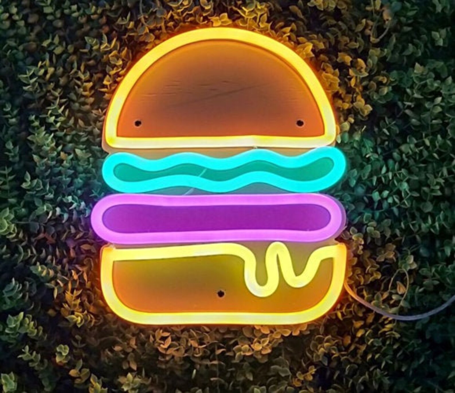 Burger LED Neon Sign Hamburger Neon Sign Food Neon Sign | Etsy