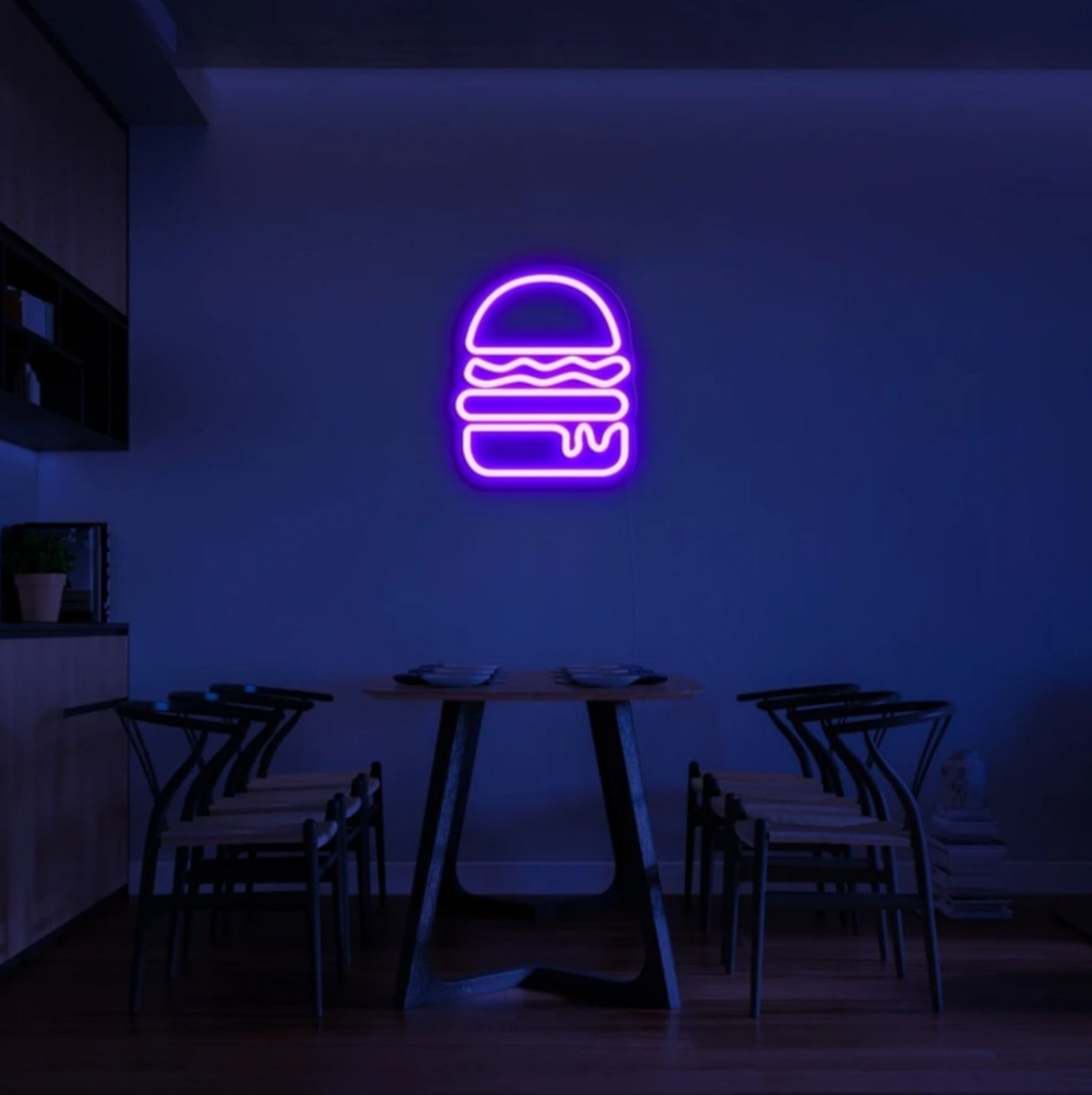 Burger LED Neon Sign Hamburger Neon Sign Food Neon Sign | Etsy