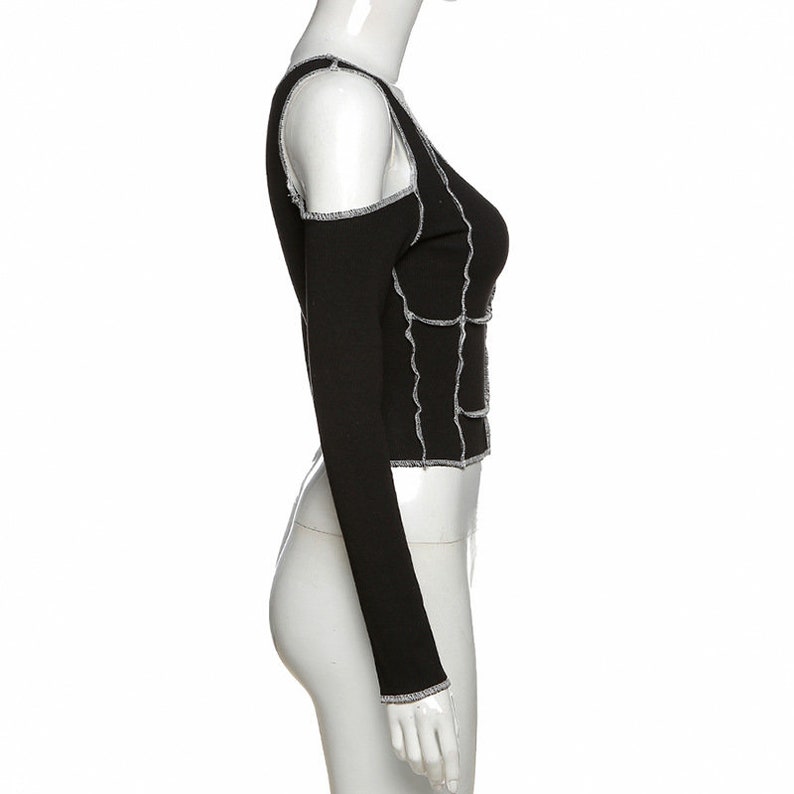 Women's Techwear Top & Patchwork Crop Top Strretwear - Etsy