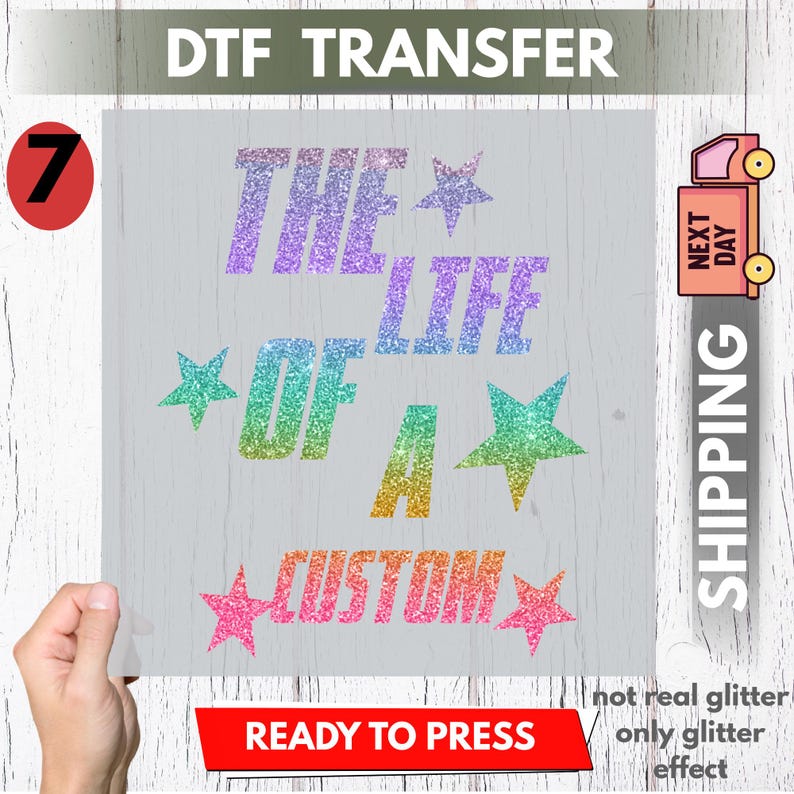 Life of a Showgirl Custom Text DTF Transfer Sheet: Ready to Press Heat ...