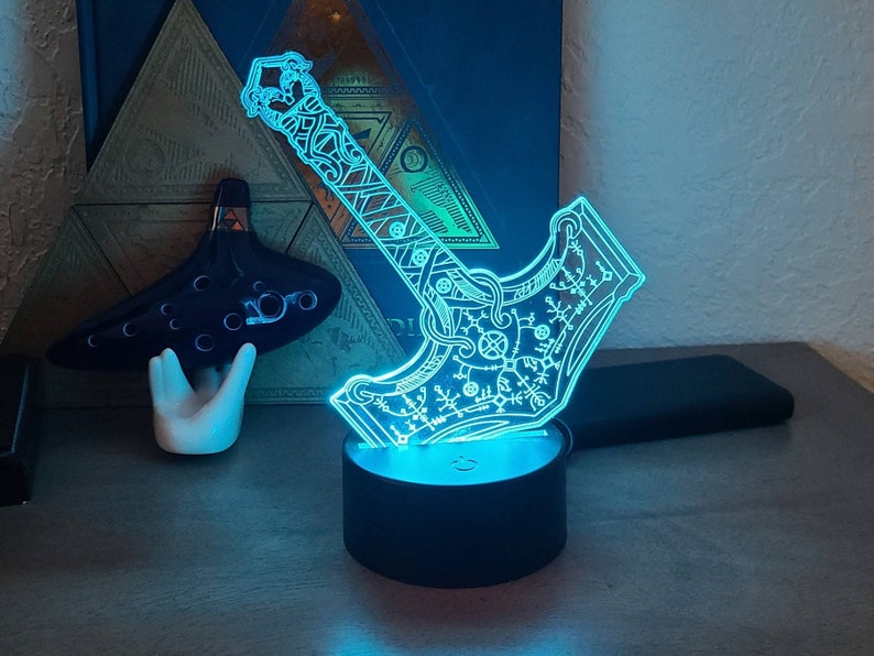 God of War Thor Mjolnir Hammer Inspired LED Light Change to Different ...