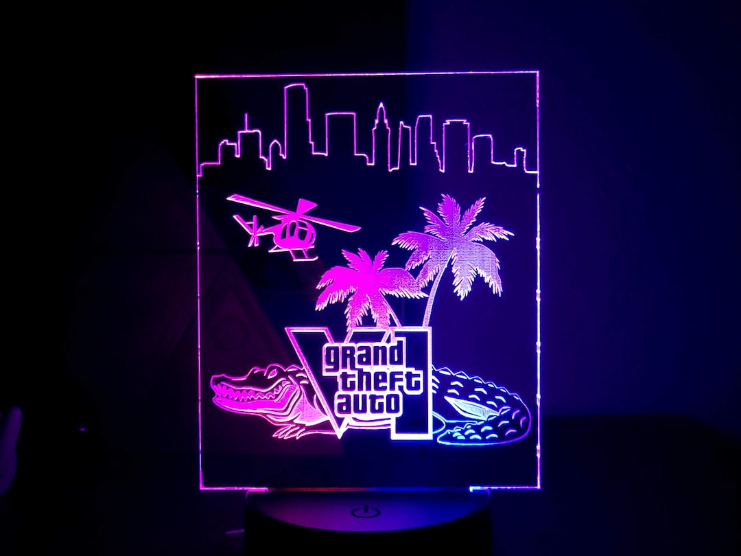 Grand Theft Auto VI gta6 Inspired RGB LED Light Usb or Battery Powered ...