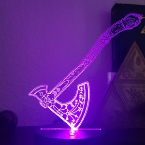 God of War Inspired Axe RGB LED Light Set to Different Positions - Usb ...