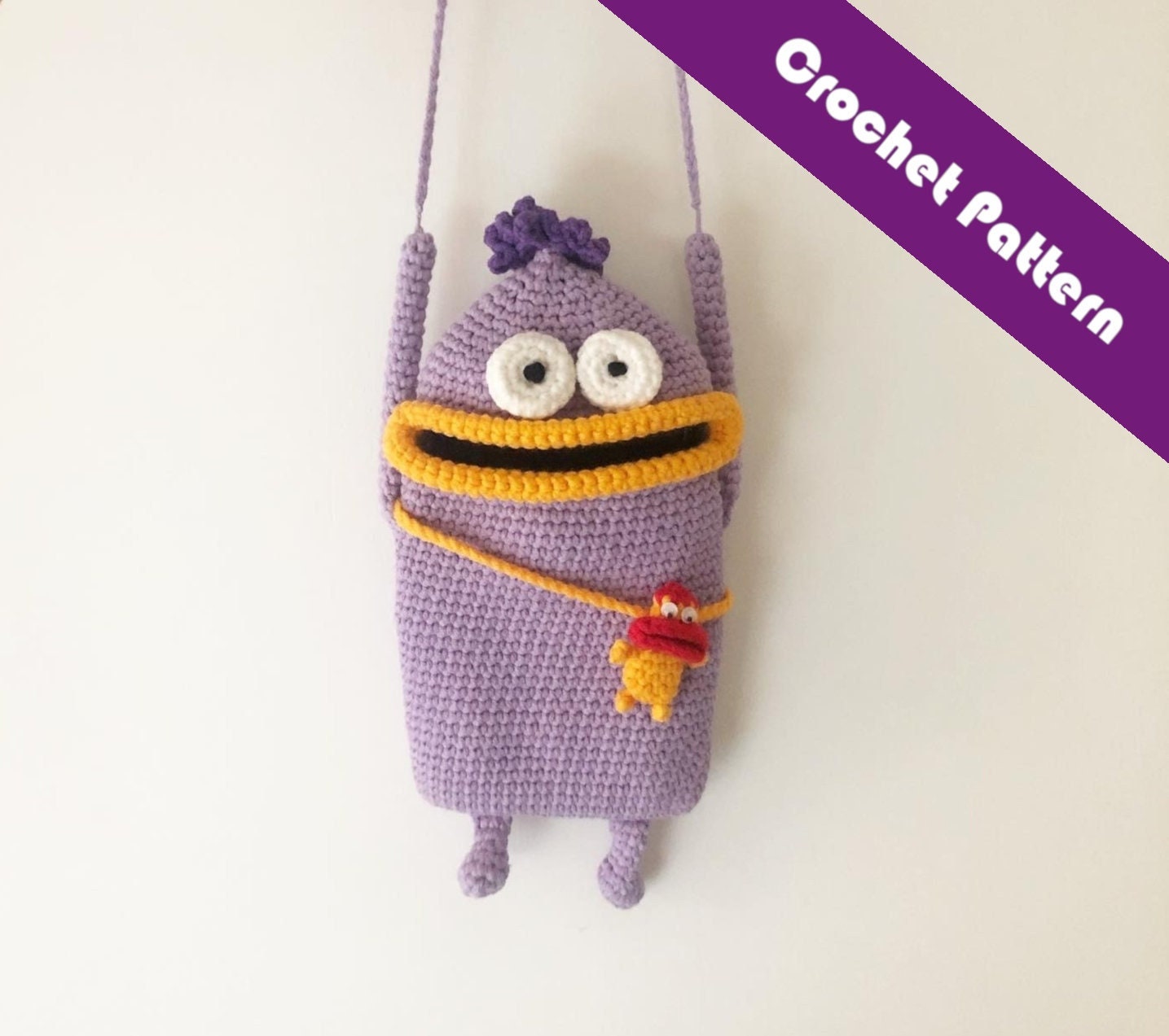 Monster Pouch Crochet Pattern - Etsy