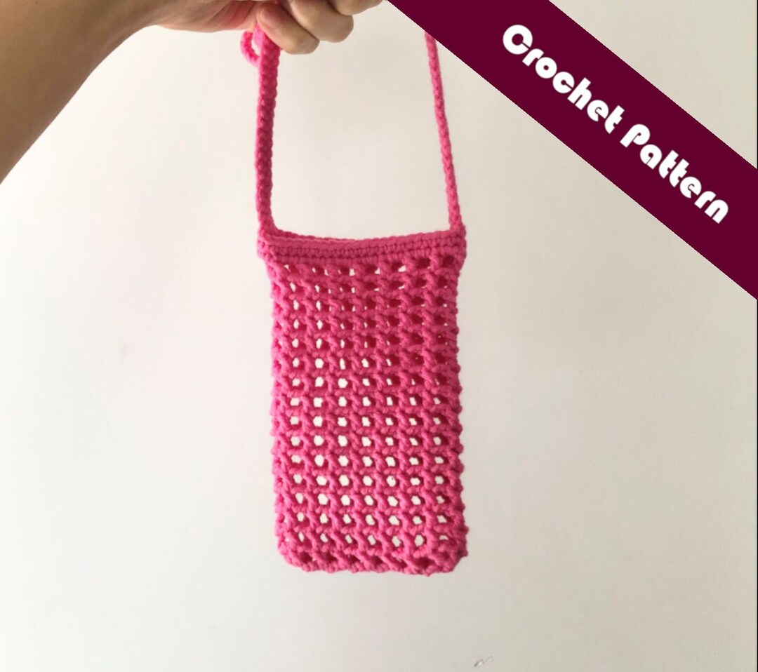 No-sew Mesh Phone Sling Pouch - Crochet Pattern - Etsy