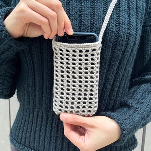 No-sew Mesh Phone Sling Pouch - Crochet Pattern - Etsy