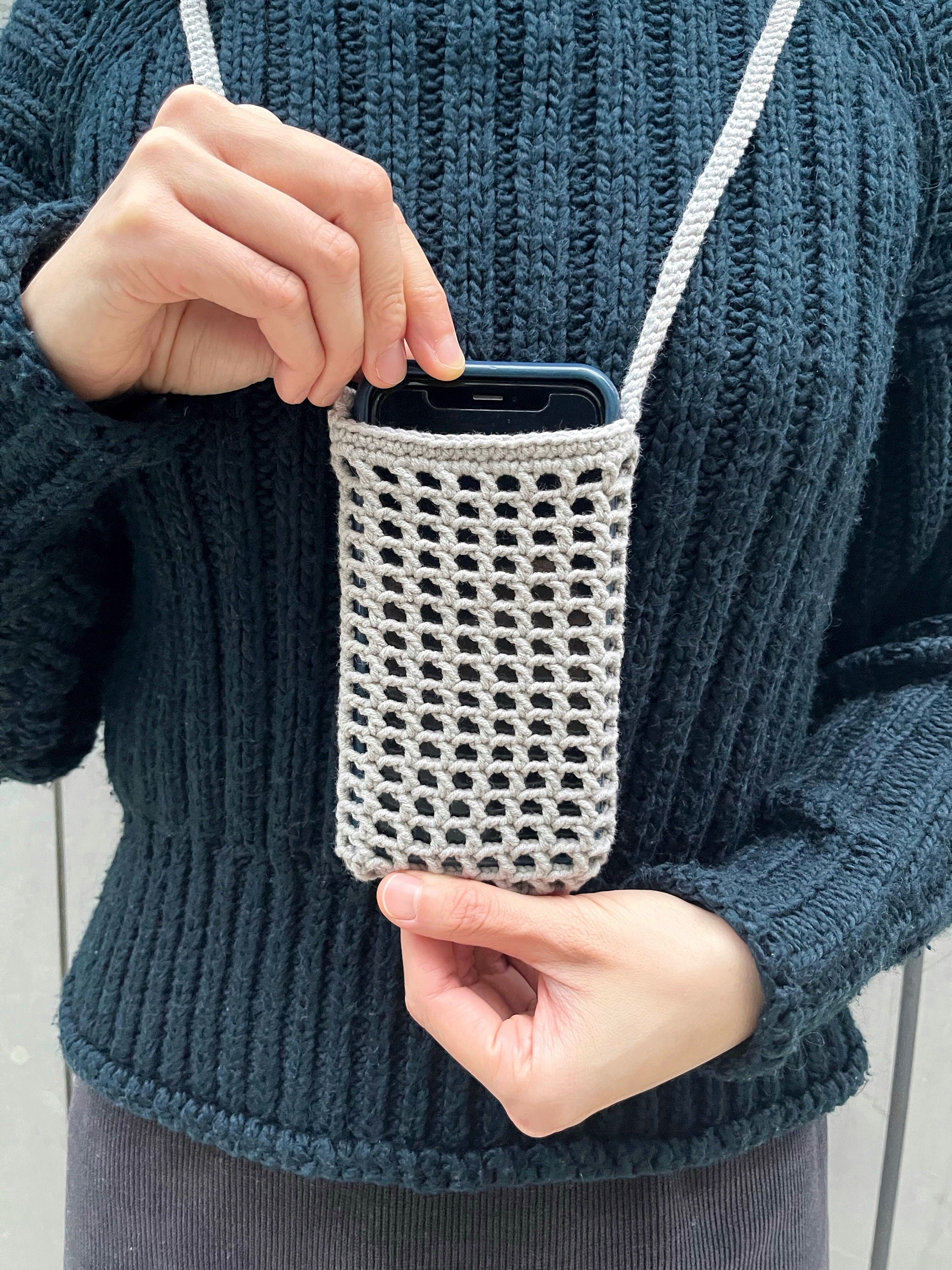 No-sew Mesh Phone Sling Pouch Crochet Pattern - Etsy