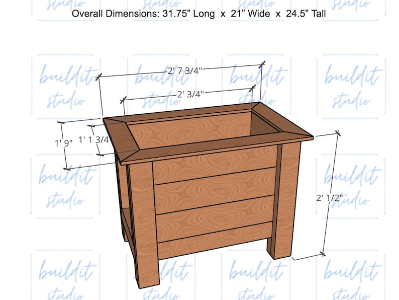 DIY Planter Plans Bucket Planter Plans DIY Raised Planter - Etsy Australia