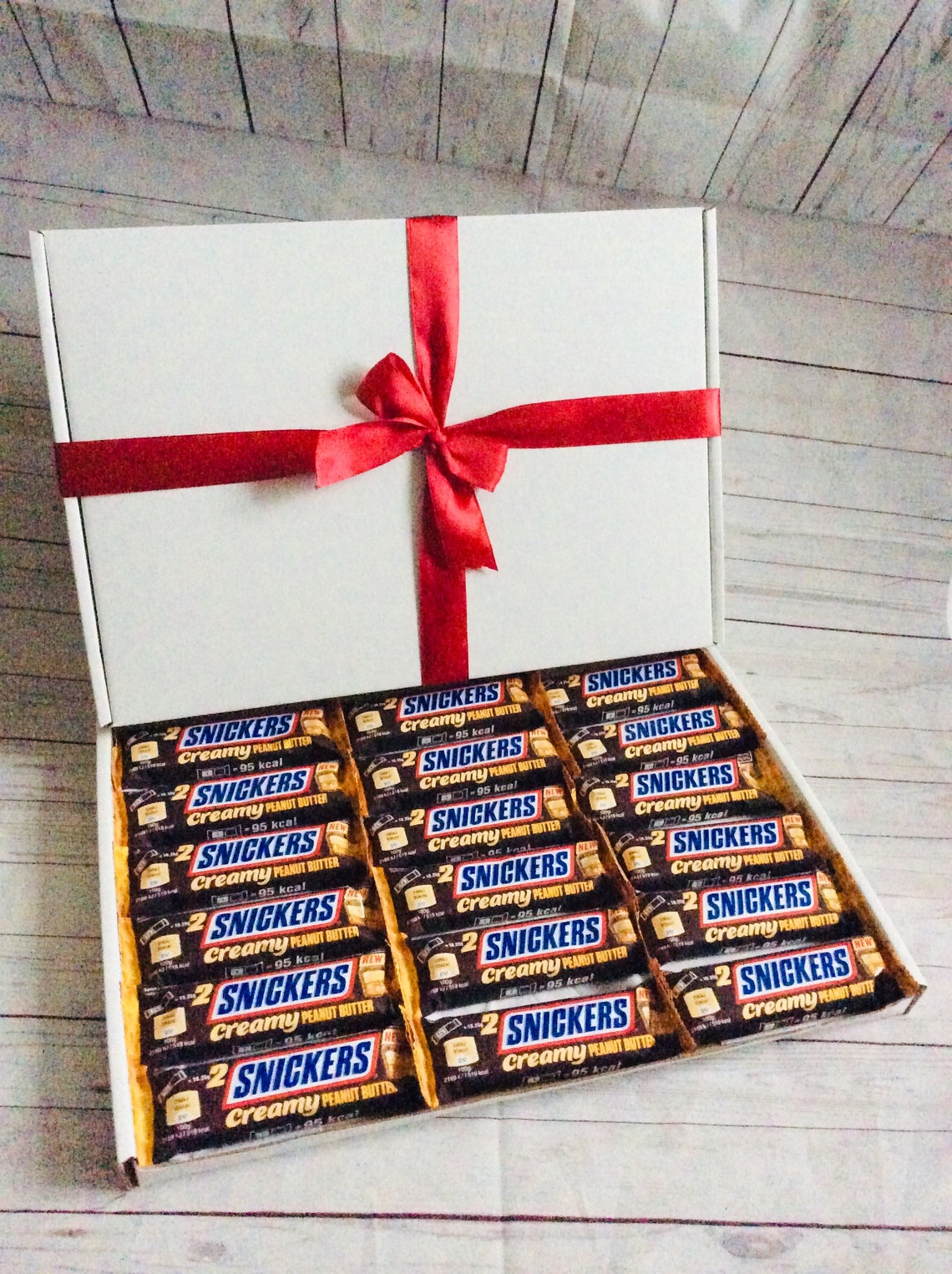 Snickers Creamy Peanut Butter Chocolate Gift Large Hamper Personalised ...