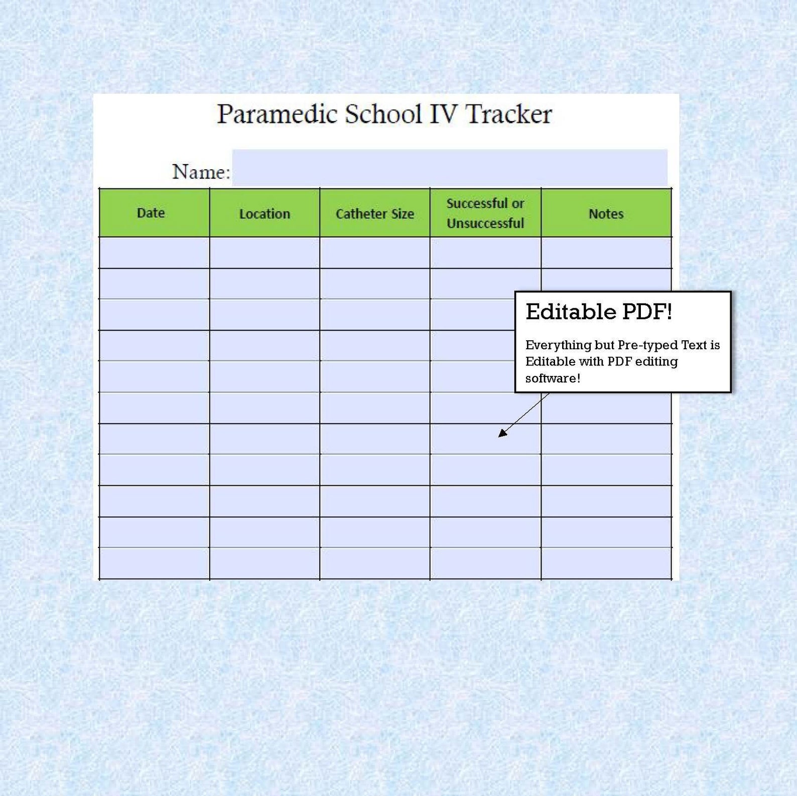 Paramedic School IV Tracker in 6 Colors Intravenous Catheter - Etsy Canada