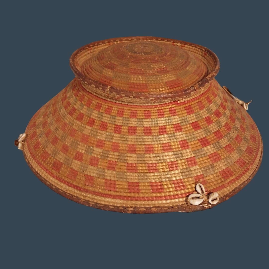 Antique Ethiopian Large Woven Grass Harari Basket With Cowrie Shells - Etsy