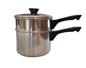 Vintage Chantal Enamel-on-steel Double Boiler Set With - Etsy