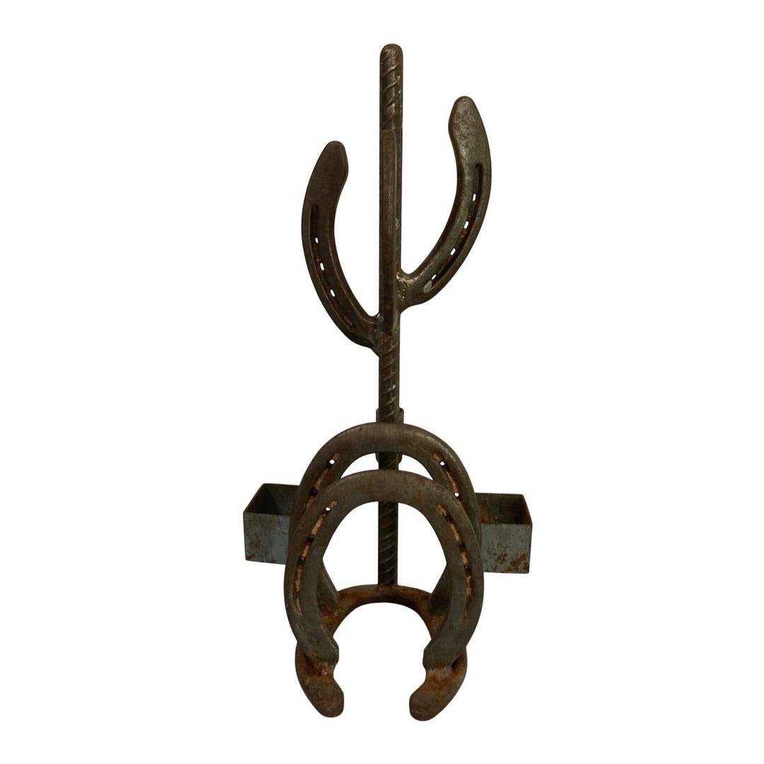 Chippy Rusty Metal Horseshoe Rebar Saguaro Cactus Sculpture Napkin ...