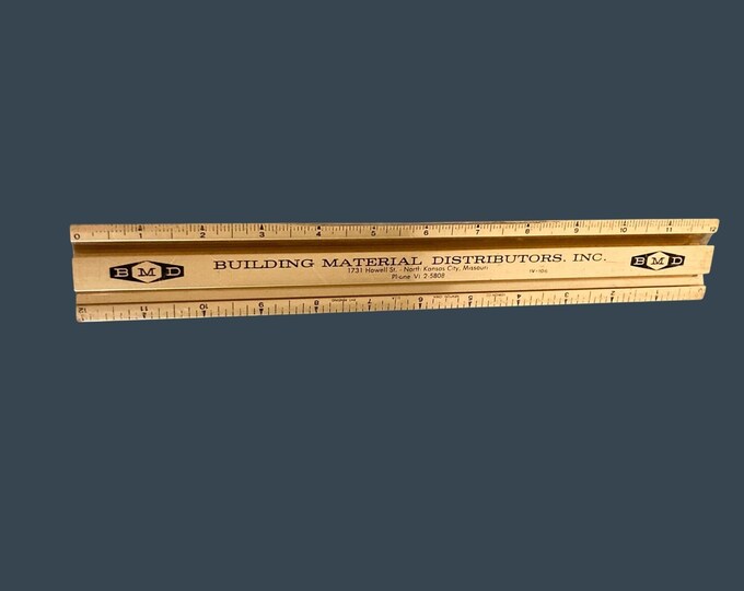 Vintage Metal Advertising Ruler Building Material Distributors Inc. - Etsy