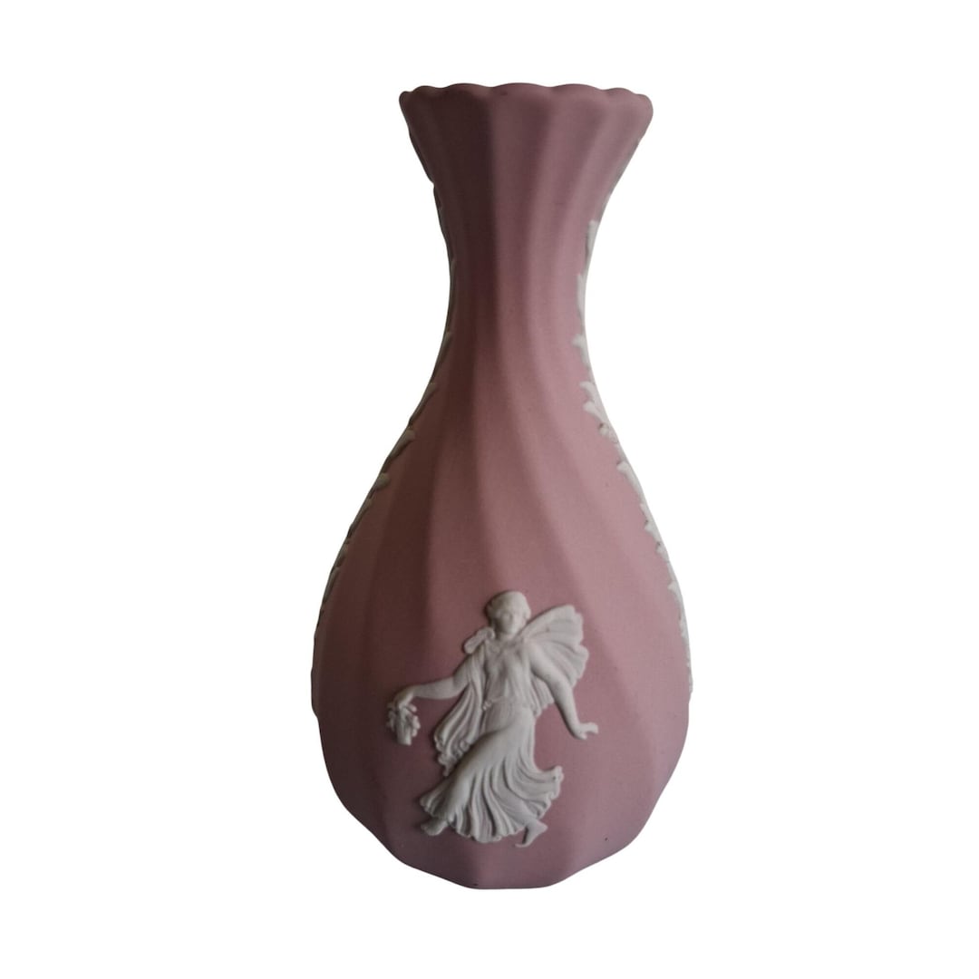 Wedgwood Dancing Hours Pink Jasperware Bud Vase - Etsy