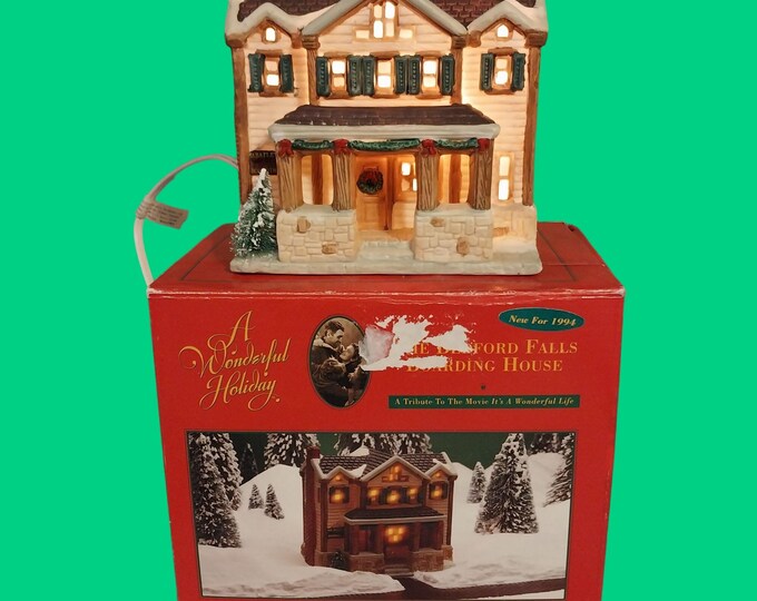 Its A Wonderful Life Bedford Falls Boarding House Christmas Village ...