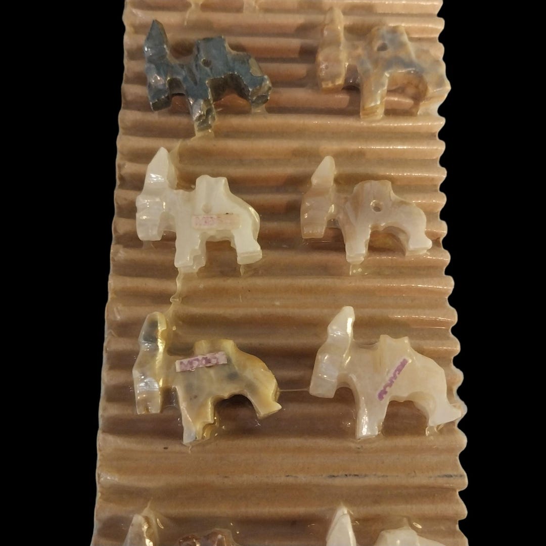 Mexican Onyx Marble Animal Beads Burro Donkey Vintage NOS 10pcs - Etsy