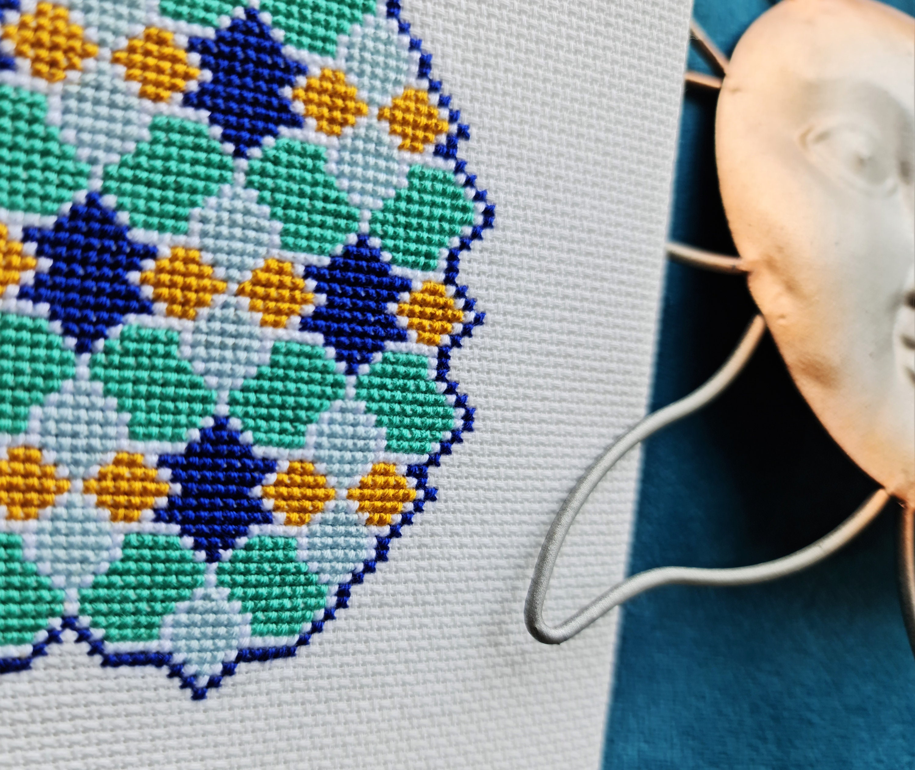 Arabesque Tile Cross Stitch Pattern, Geometric Modern DYI Wall Decor ...