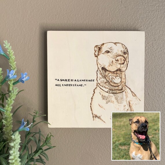 Wooden Square Portraits | Etsy