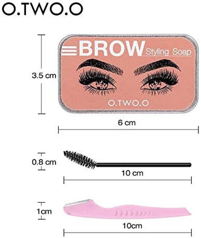 Eyebrow Styling Gel, Eyebrow Soap Wax With Trimmer, Brow Wax Sculpt ...