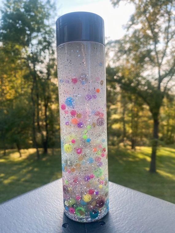 Sensory Bottle Kids Gift Colorful Shapes Calming Jar - Etsy