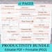 Productivity Printable Bundle, Complete Editable Packet, Templates to ...