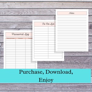 Productivity Printable Bundle, Complete Editable Packet, Templates to ...