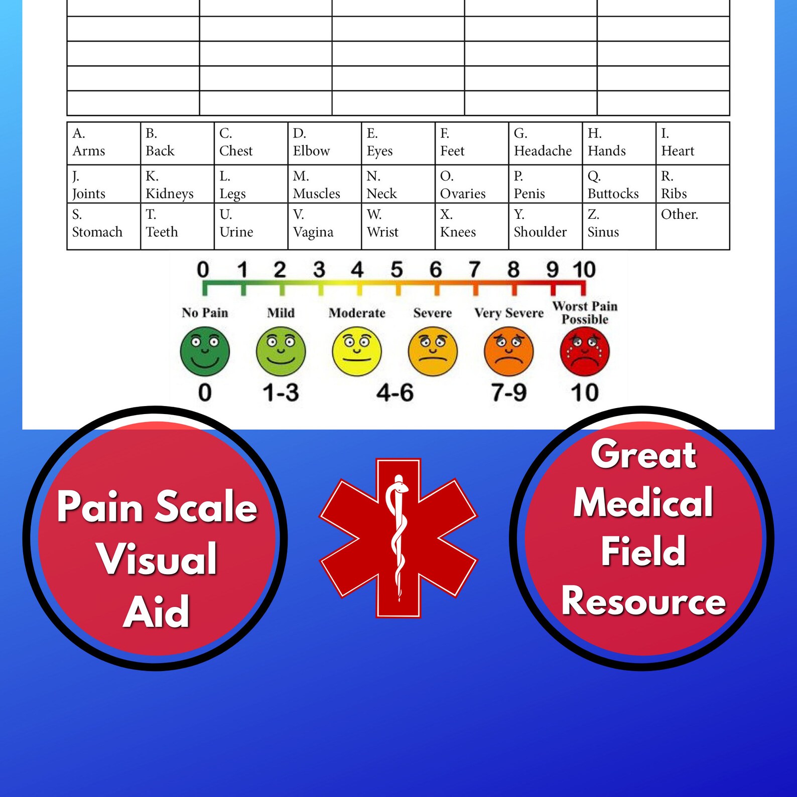 Daily Pain Tracker Editable & Printable Template, Instant Digital ...