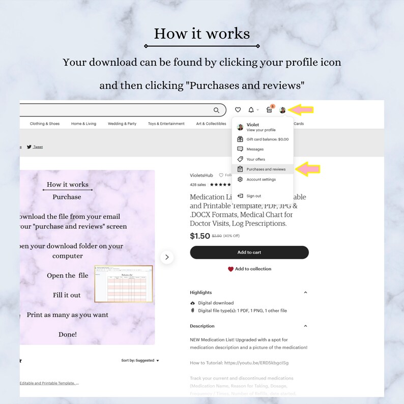 Medication List With Pictures and Green Tones, Editable Printable Template PDF, JPG & .DOCX 3 ...