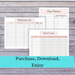 Productivity Printable Bundle, Complete Editable Packet, Templates to ...