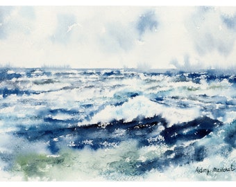 Atlantic Ocean Painting - Etsy