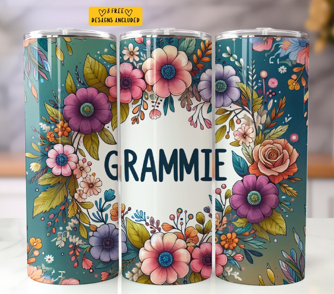 Grammie 20 Oz Skinny Tumbler Sublimation Design Digital Download PNG ...