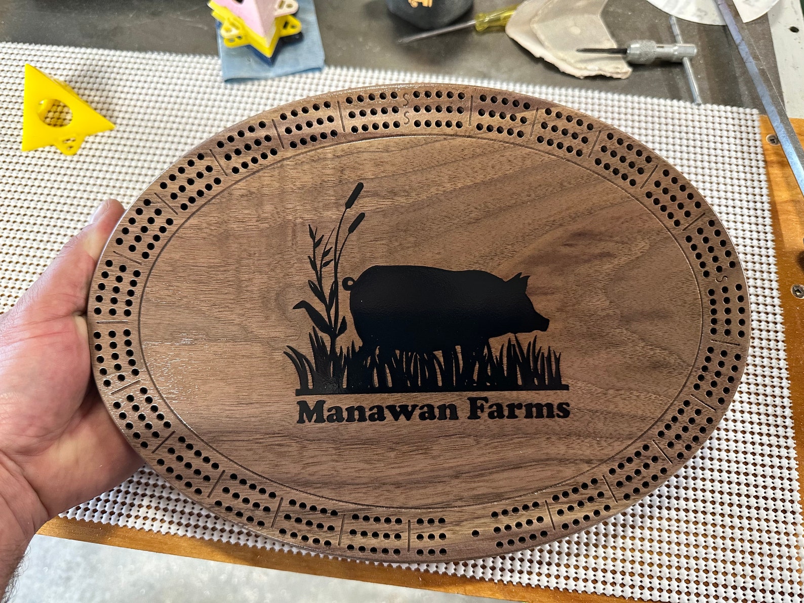 Cribbage Board CNC File 9.5"x12.5" Oval Crv/dxf/svg - Etsy