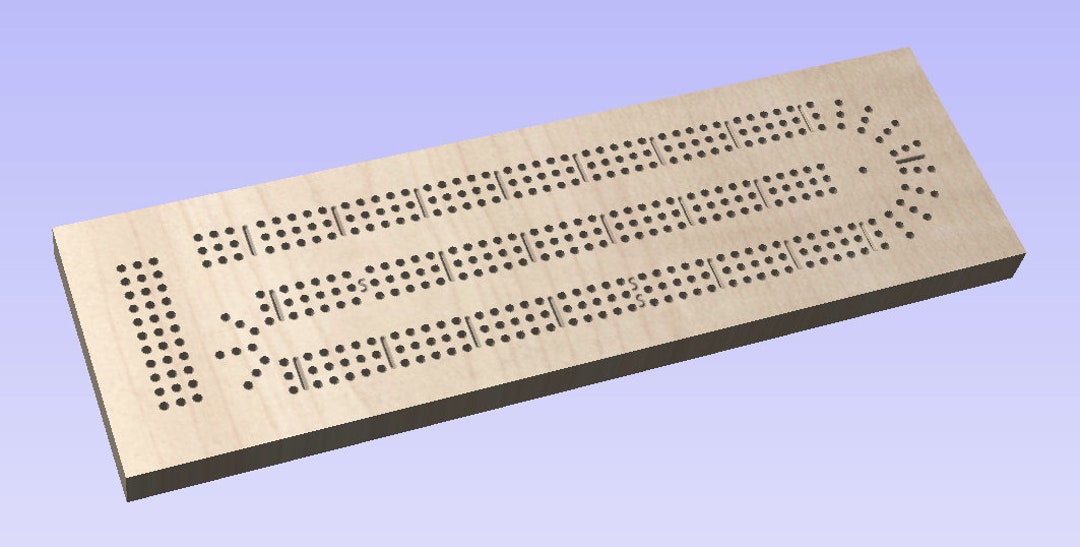 Cribbage Board CNC File 4.5"x15" Crv/dxf/svg - Etsy