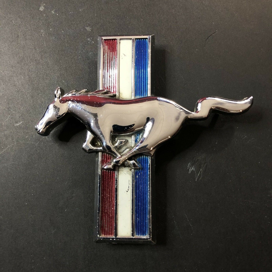 Ford Mustang Dash Emblem Badge Chrome Pony Tri Bar Running | Etsy
