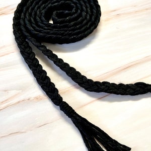 Narrow Braided Waist Belt , Thin Braided Rope Belt, Braided Cotton Wrap ...