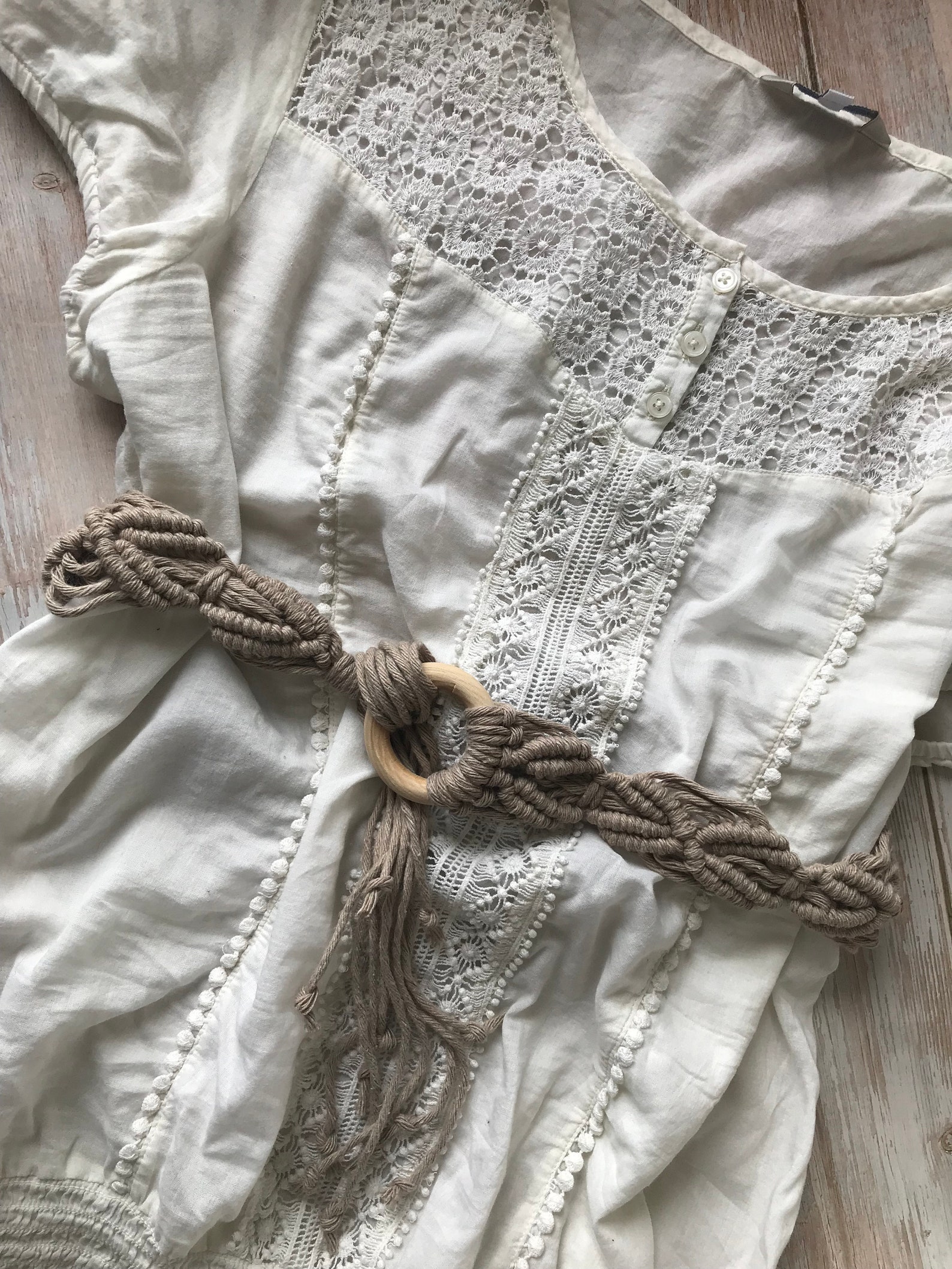 Boho Macrame Belt Handmade Belt Bohemian Style Belt Larp Belt Hippie ...