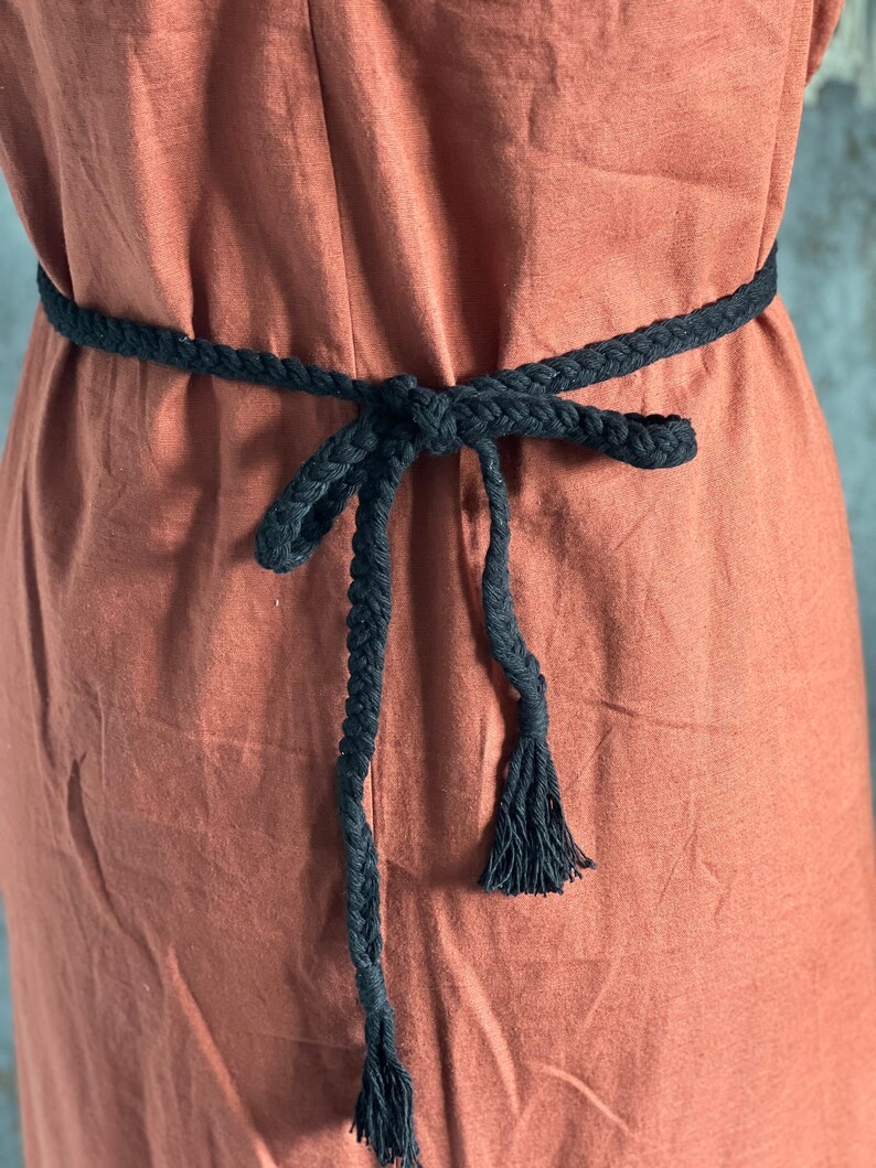 Narrow Braided Waist Belt , Thin Braided Rope Belt, Braided Cotton Wrap ...