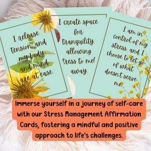 Stress Management Affirmation Cards Calming Positive Affirmations for ...