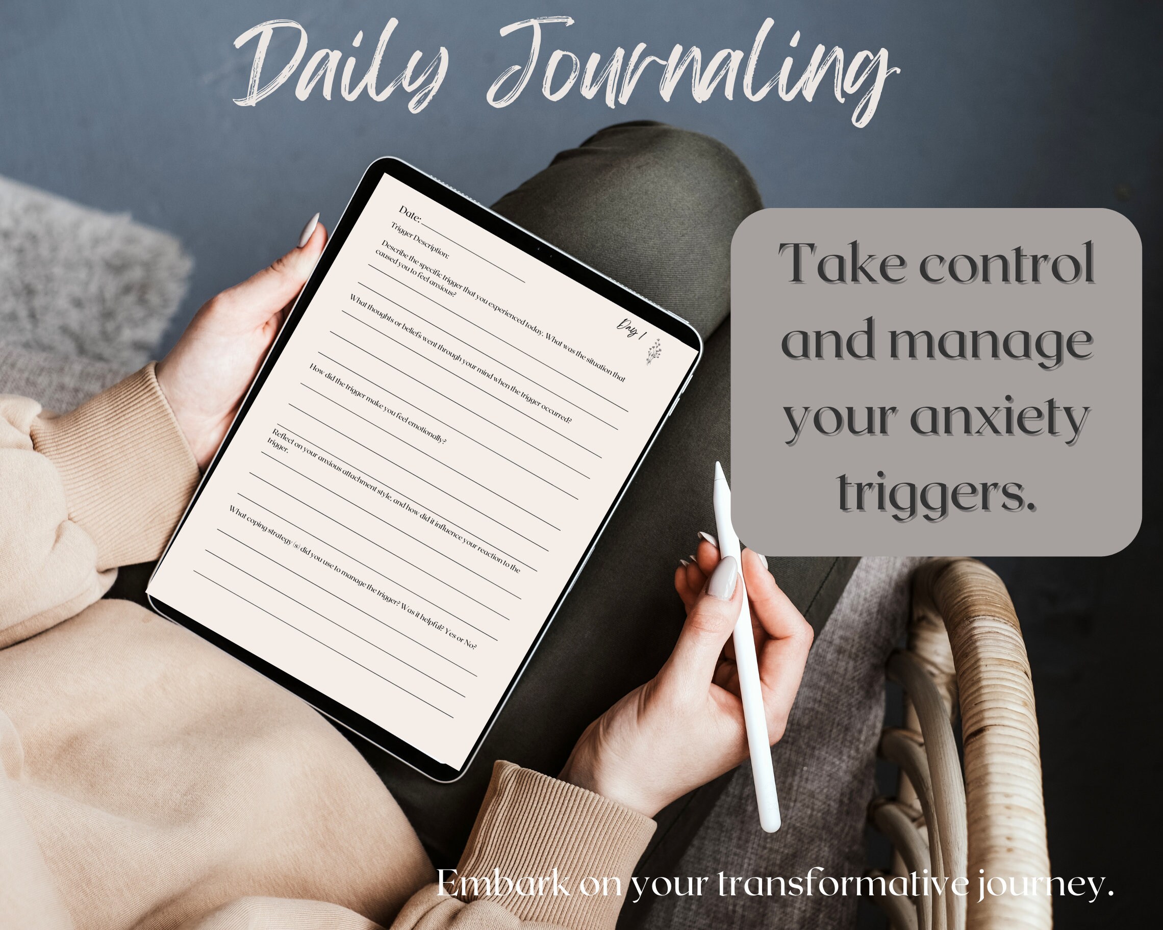 Trigger Tracking Journal for Unsecure Attachment Styles Journaling ...