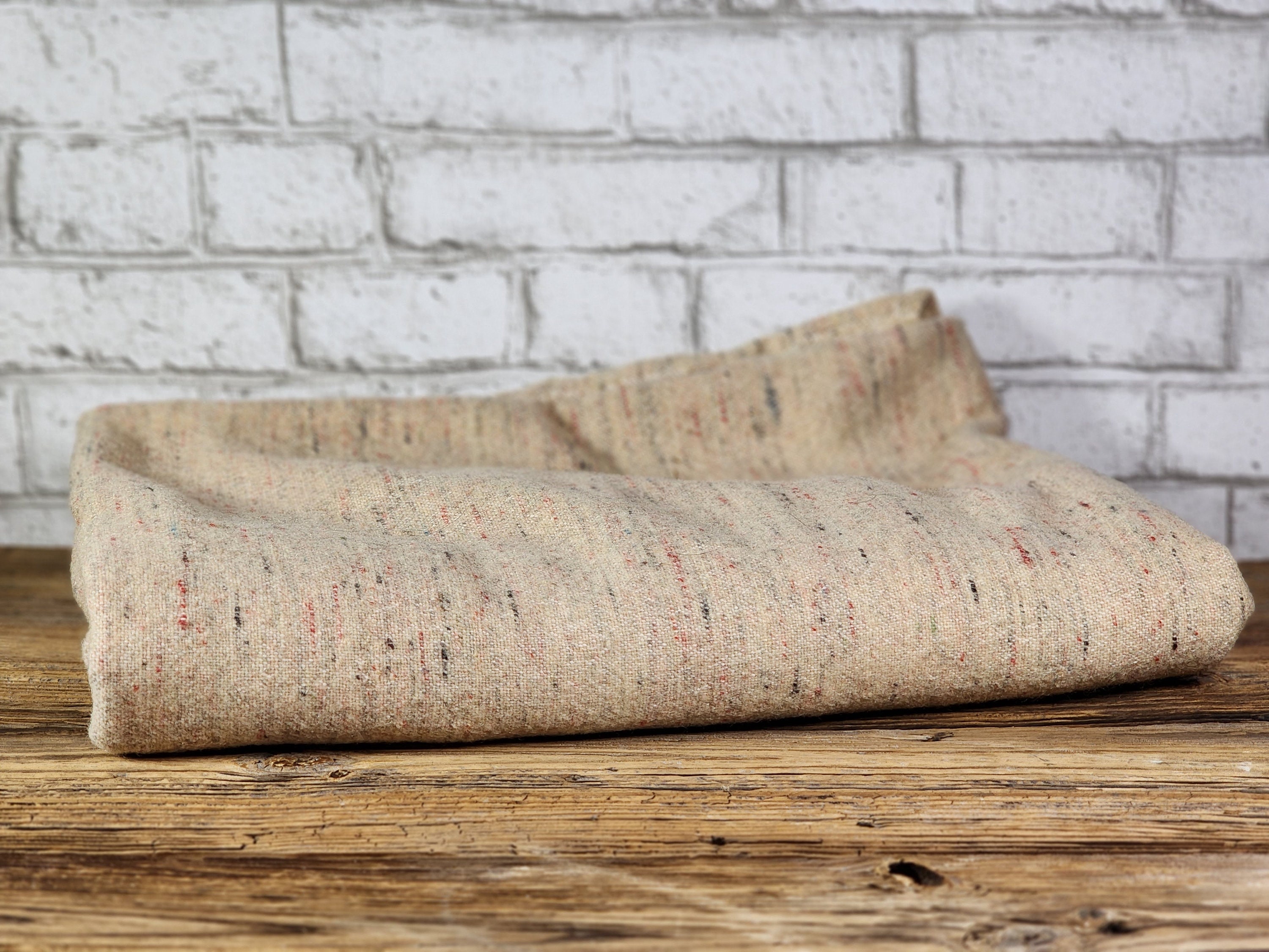 Antique Wool Blanket From Early 1900's Hand Spun Hand - Etsy