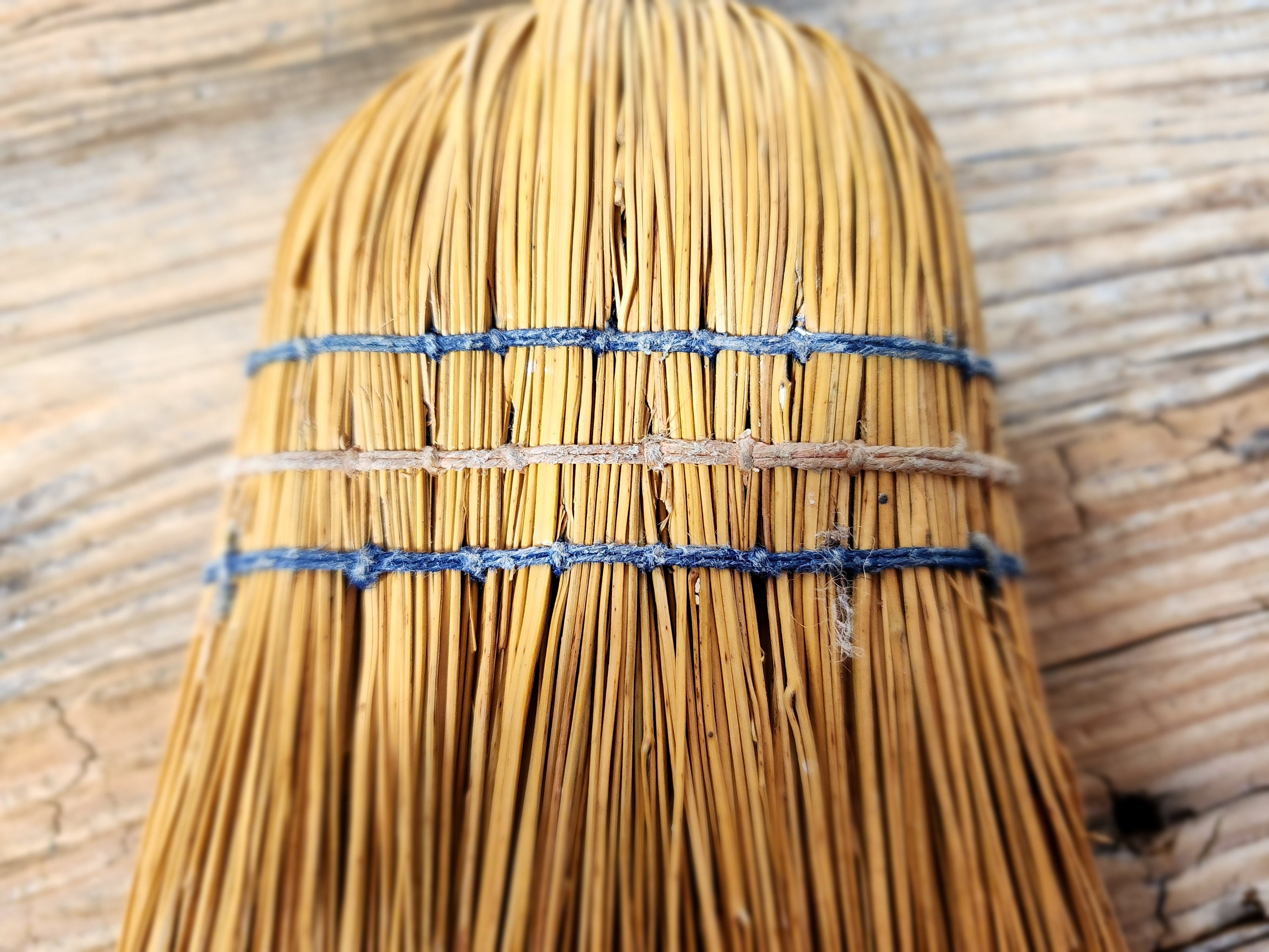 Primitive Antique Farmhouse Straw Hand Broom - Vintage Whisk Broom ...