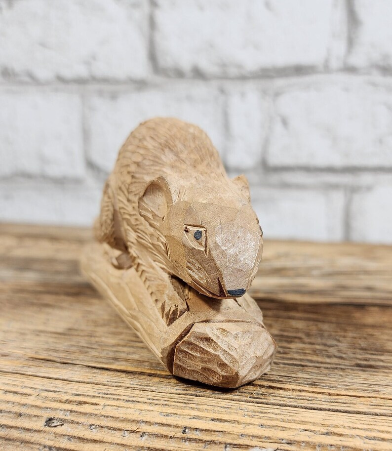 Carved Wood Beaver Unsigned Sourced in Québec Folk Art - Etsy