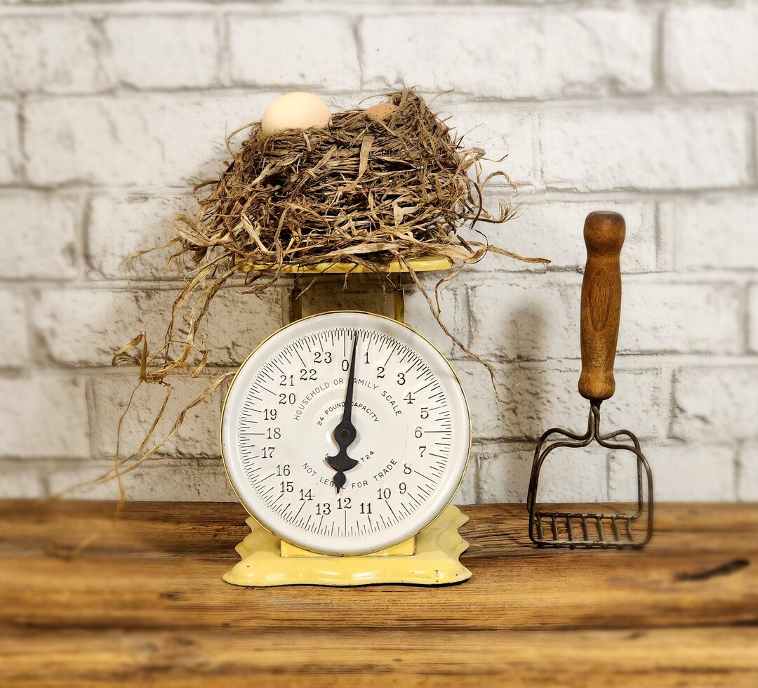 Vintage Yellow Triner Scale, Made in the USA, Chicago, Vintage Kitchen ...