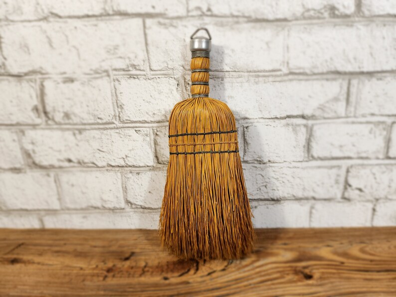 Primitive Antique Farmhouse Straw Hand Broom - Vintage Whisk Broom ...