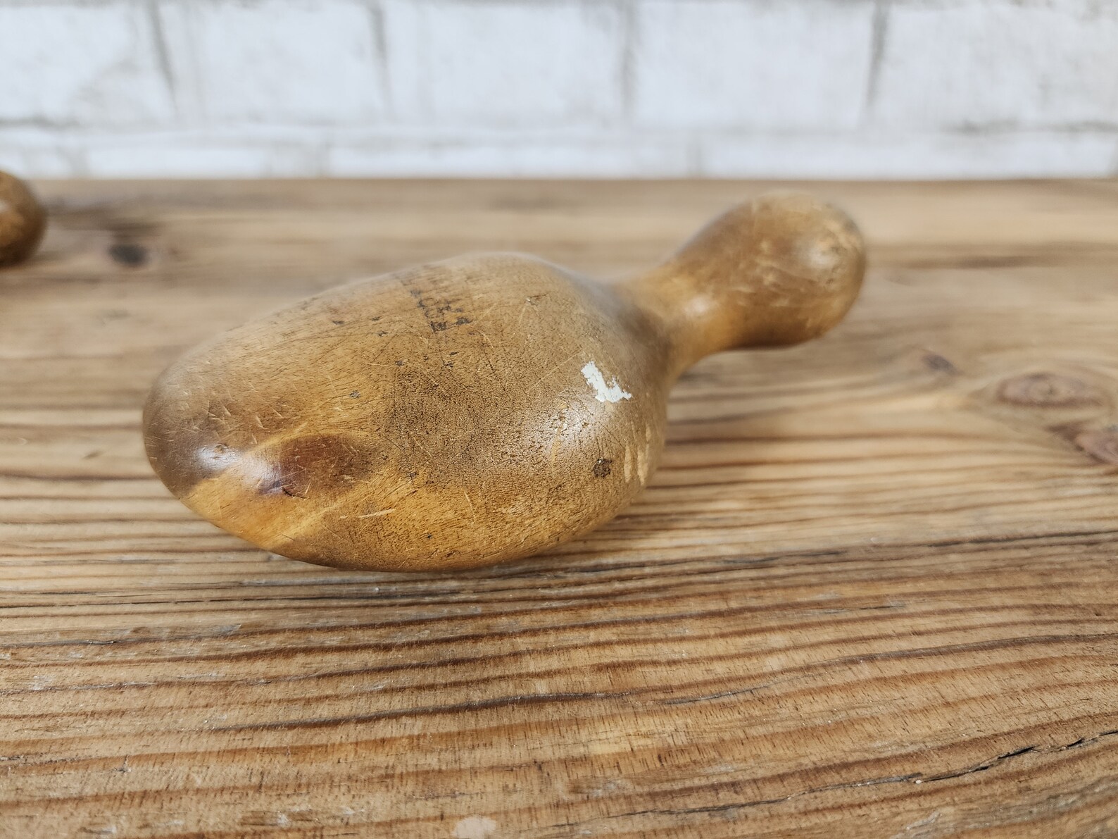 Antique Vintage Wooden Darning Eggs - Set of 2, Foot Form and Round for ...