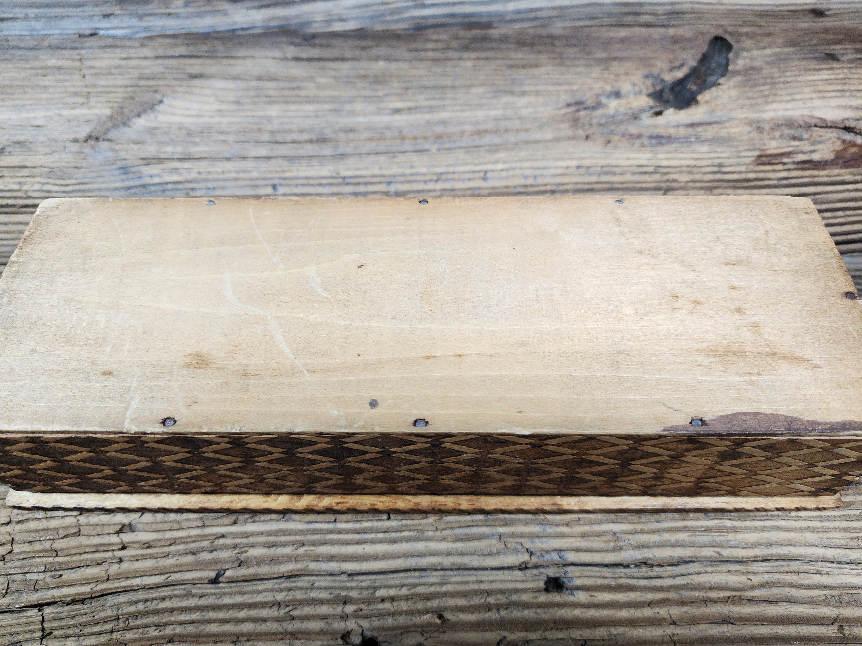 Antique Ladies Glove Box Flemish Art, Pyro Burned Wooden Box Circa 1913 ...