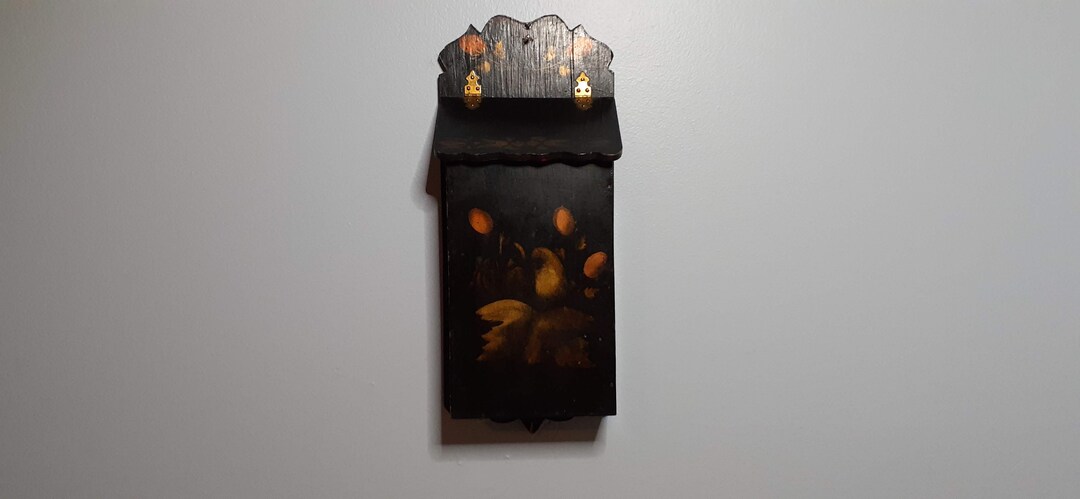 Antique / Vintage Wood Wall Box With Lid Mailbox Painted - Etsy