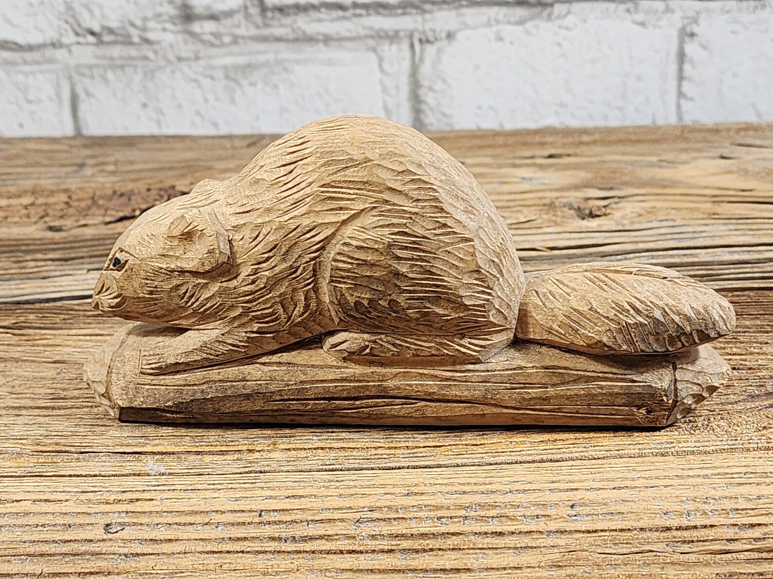 Carved Wood Beaver Unsigned Sourced in Québec Folk Art - Etsy