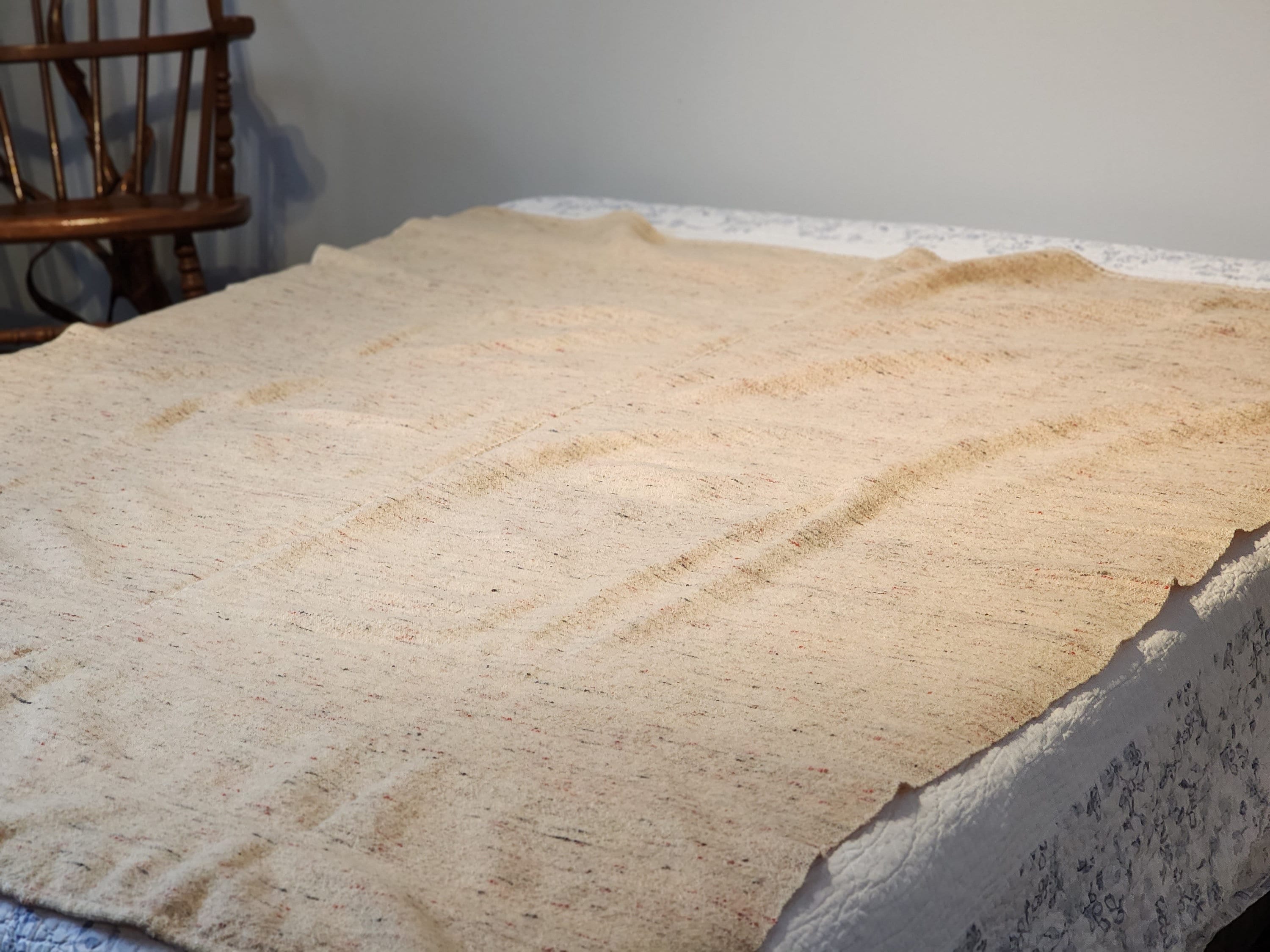 Antique Wool Blanket From Early 1900's Hand Spun Hand - Etsy